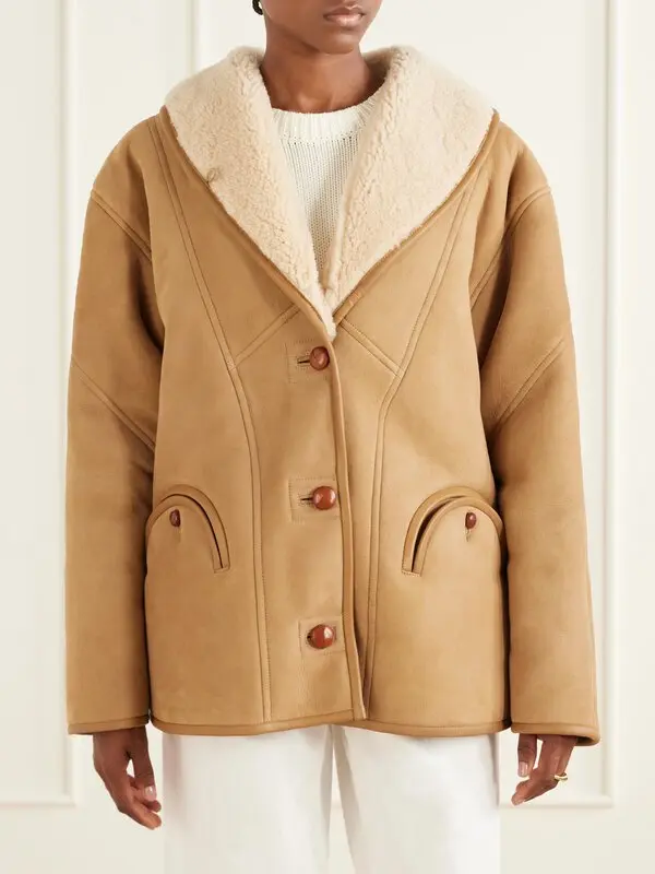 BLAZÉ MILANO Tatoosh Shearling Jacket - Brown