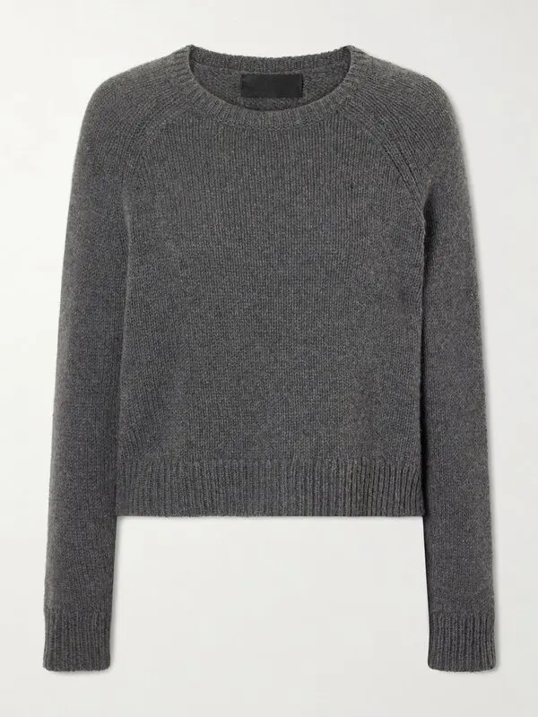 NILI LOTAN Laurel Cashmere And Wool-blend Sweater - Gray