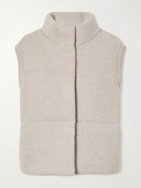 Le Kasha Ribbed Cashmere Puffer Vest