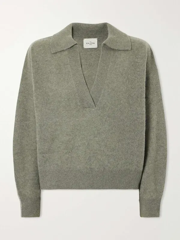 Le Kasha Jacksob Cropped Cashmere Sweater