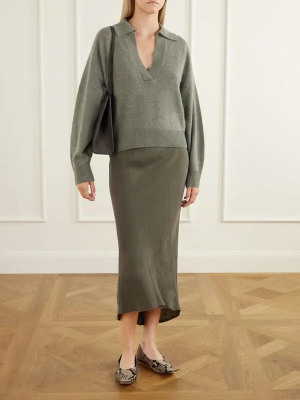Le Kasha Jacksob Cropped Cashmere Sweater