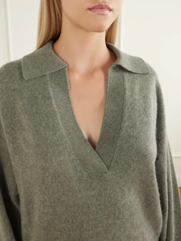 Le Kasha Jacksob Cropped Cashmere Sweater