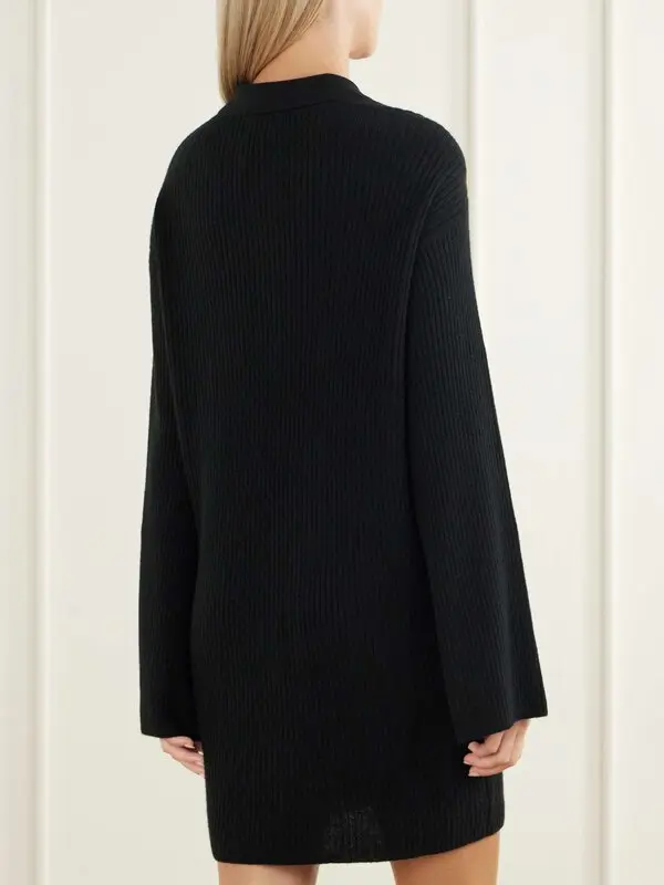 Le Kasha Ribbed Cashmere Mini Dress