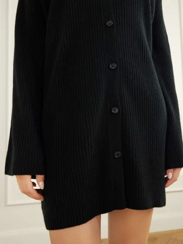 Le Kasha Ribbed Cashmere Mini Dress