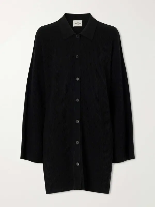 Le Kasha Ribbed Cashmere Mini Dress