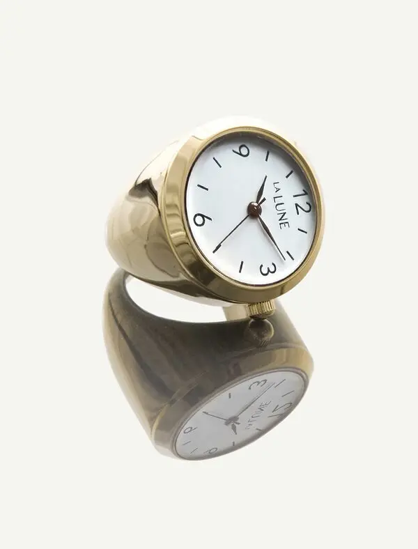 La Lune Sculptural Ring Watch - Gold