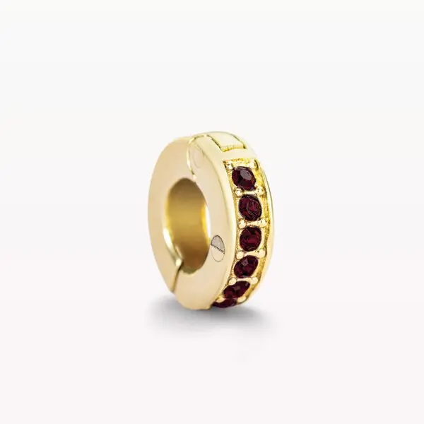 La Lune January Garnet Birthstone Clip-on Charm