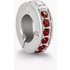 La Lune July Ruby Birthstone Clip-on Galaxy Charm - Silver