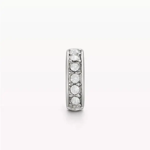 La Lune Clip-on Charm With Pearl - Silver