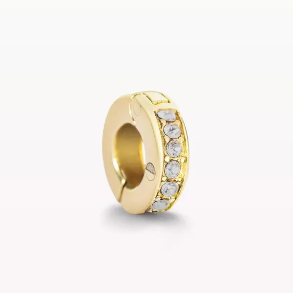 La Lune April Diamond Birthstone Clip-on Galaxy Charm - Gold