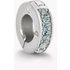 La Lune March Aquamarine Birthstone Clip-on Galaxy Charm - Silver