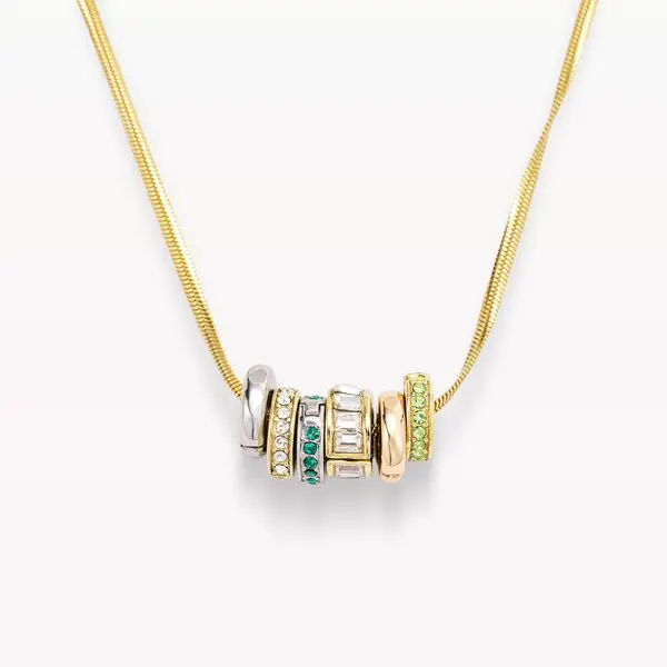 La Lune May Emerald Birthstone Clip-on Galaxy Charm - Gold