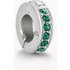 La Lune May Emerald Birthstone Clip-on Galaxy Charm - Silver