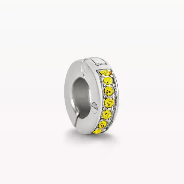 La Lune November Citrine Birthstone Clip-on Charm - Silver
