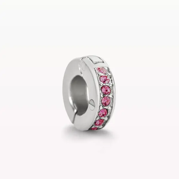 La Lune October Tourmaline Birthstone Clip-on Charm - Silver