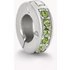 La Lune August Peridot Birthstone Clip-on Galaxy Charm - Silver