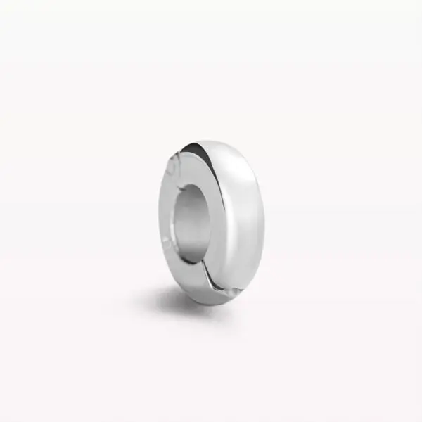 La Lune Polished Clip-on Charm - Silver
