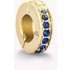 La Lune September Sapphire Birthstone Clip-on Galaxy Charm - Gold