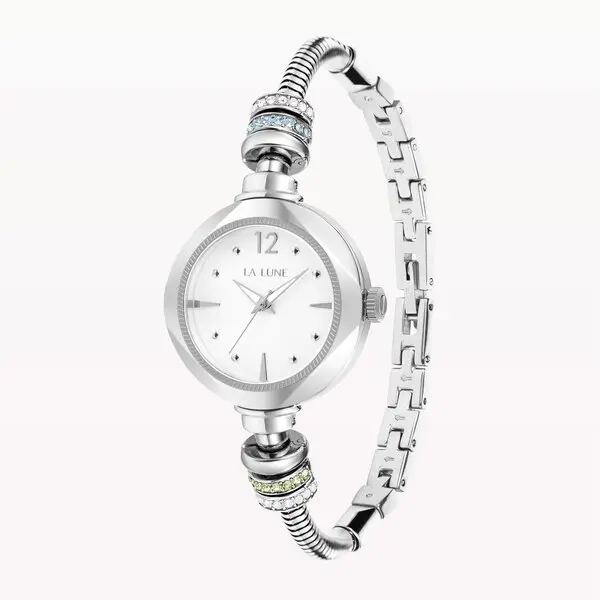La Lune Moonlight Watch With Galaxy Charm - Silver