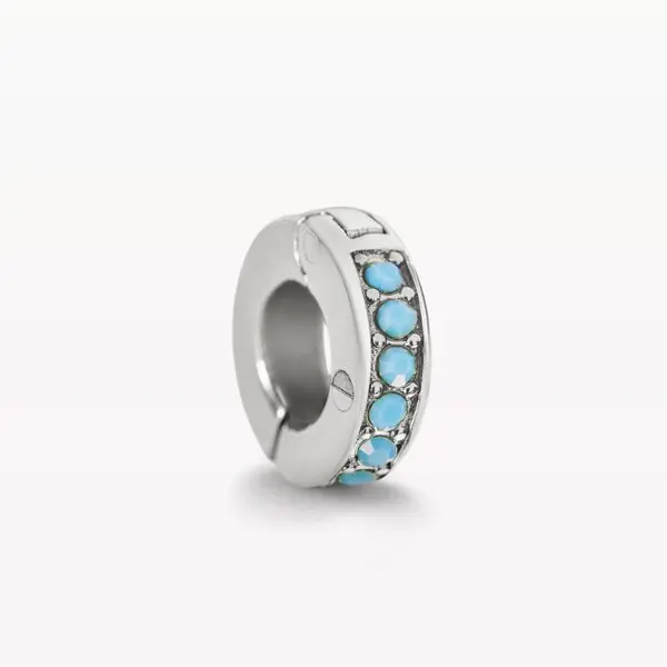La Lune December Turquoise Birthstone Clip-on Charm - Silver