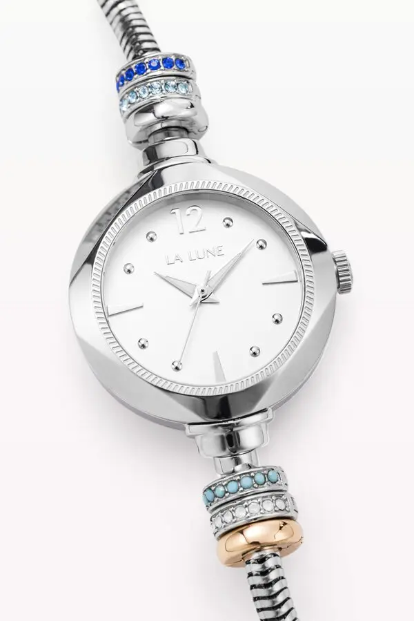 La Lune December Turquoise Birthstone Clip-on Charm - Silver