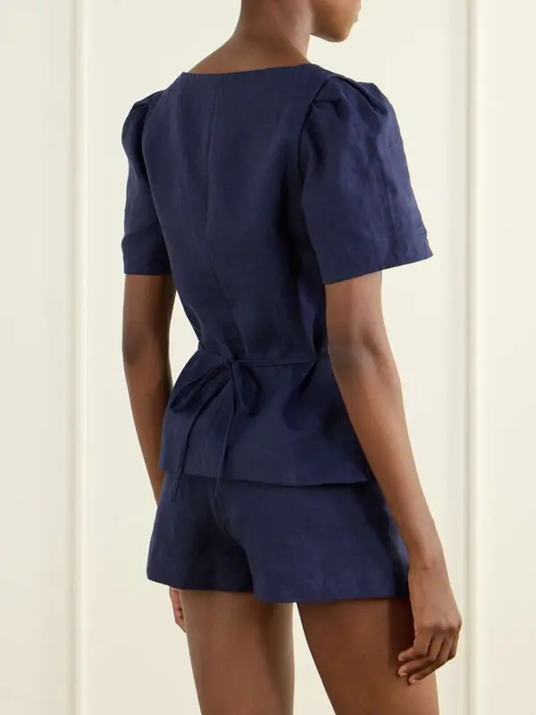 Faithfull The Brand Emma Linen Blouse