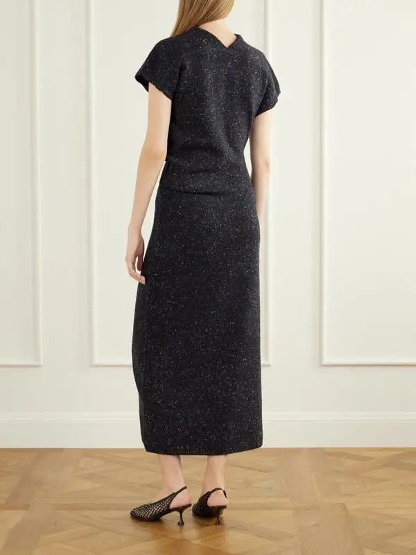 Proenza Schouler Ribbed Stretch Merino Wool-blend Maxi Dress - Black