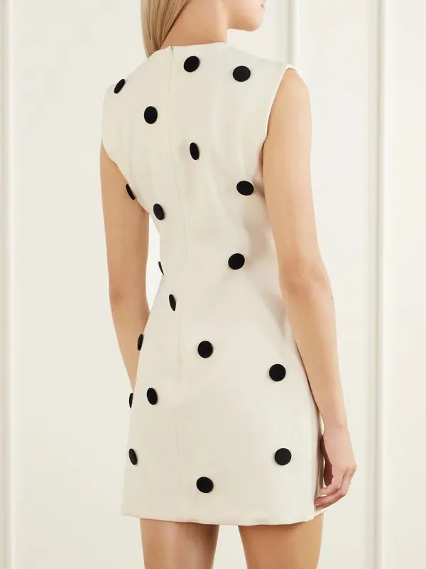 DESTREE Carole Polka-dot Crepe Mini Dress