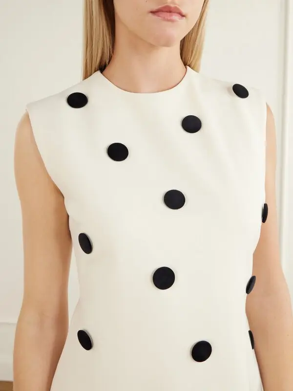 DESTREE Carole Polka-dot Crepe Mini Dress
