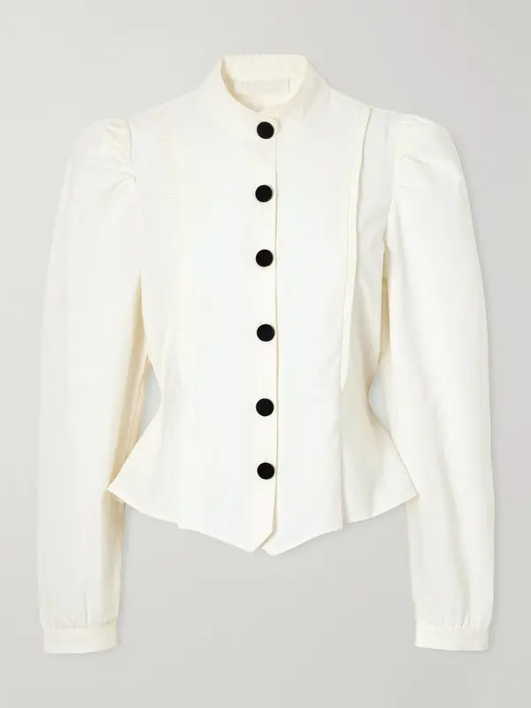 DESTREE Luchita" Cotton-poplin Blouse - Neutrals