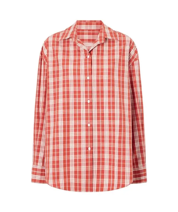 Faithfull The Brand Checked Cotton Shirt - Red