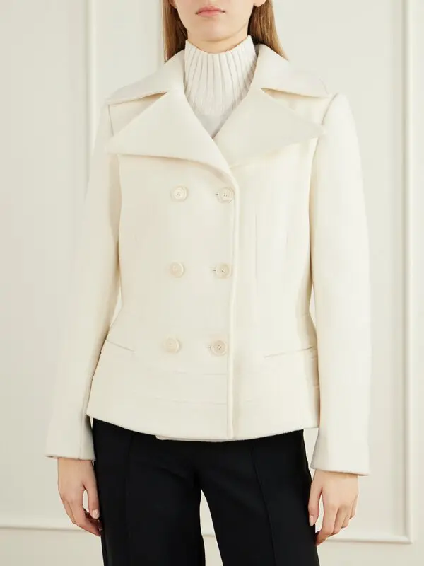 Proenza Schouler Double-breasted Wool-blend Jacket - Neutrals