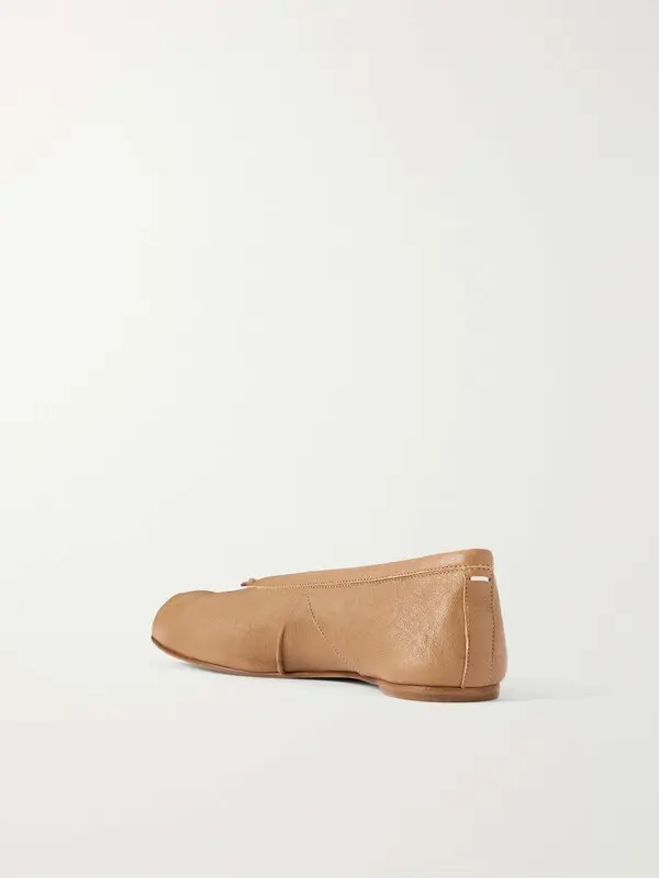 MAISON MARGIELA Tabi Split-toe Textured-leather Ballet Flats