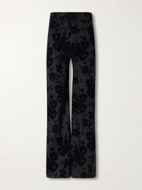 DESTREE Yoshitomo Flocked Straight-leg Pants