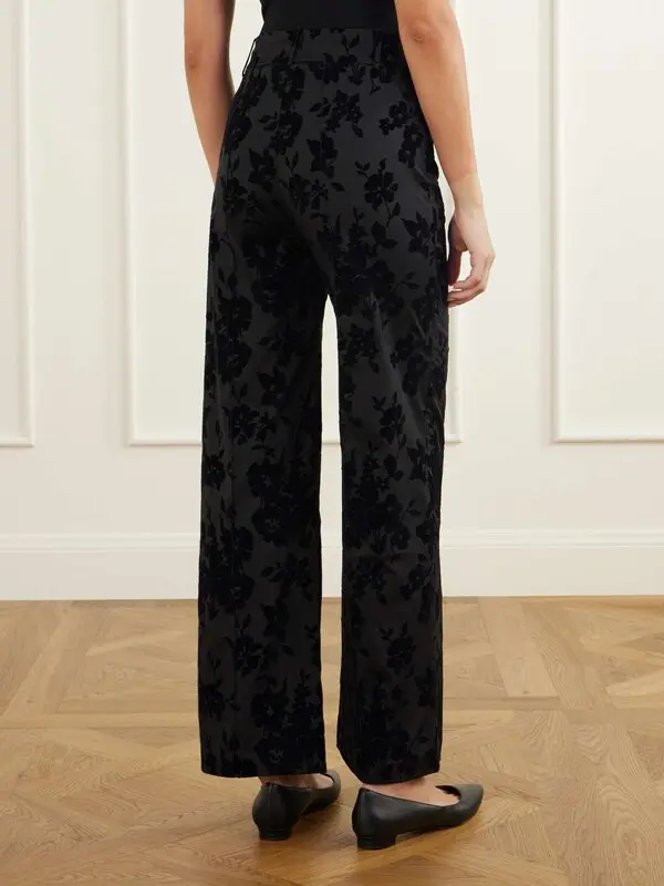DESTREE Yoshitomo Flocked Straight-leg Pants