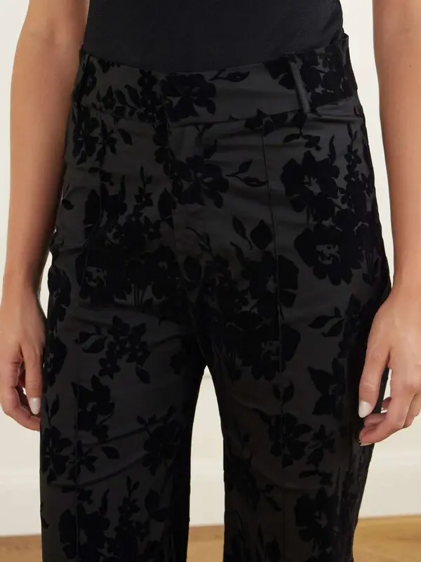 DESTREE Yoshitomo Flocked Straight-leg Pants