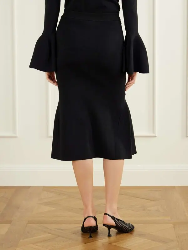 Stella McCartney Flared Crepe Midi Skirt