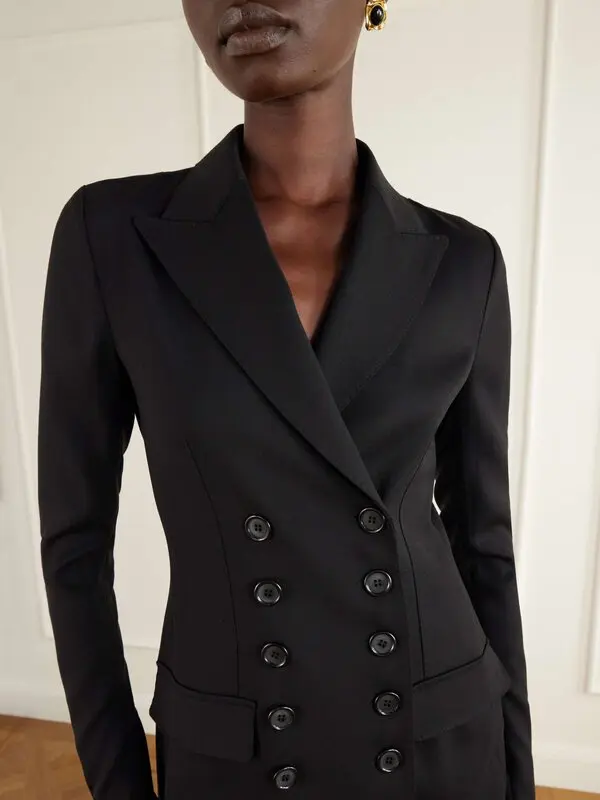 Dolce & Gabbana Double-breasted Grain De Poudre Stretch-wool Blazer
