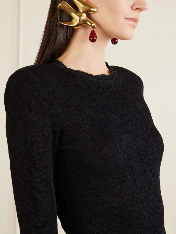Saint Laurent Lace Mini Dress