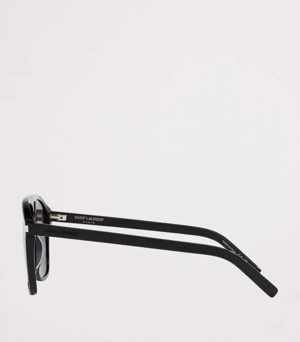 Saint Laurent Sl 596 Dune Aviator Sunglasses - Black