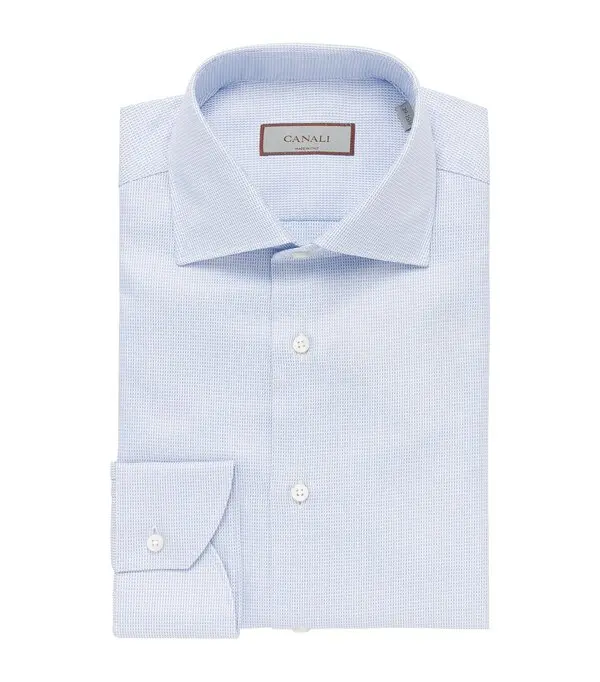 Canali Cotton Micro-pattern Shirt