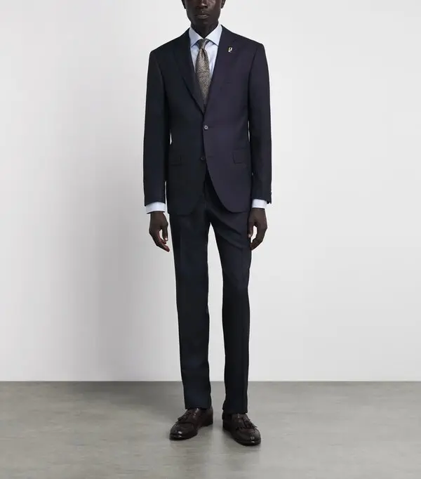 Canali Cotton Micro-pattern Shirt