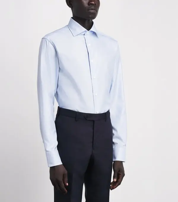 Canali Cotton Micro-pattern Shirt