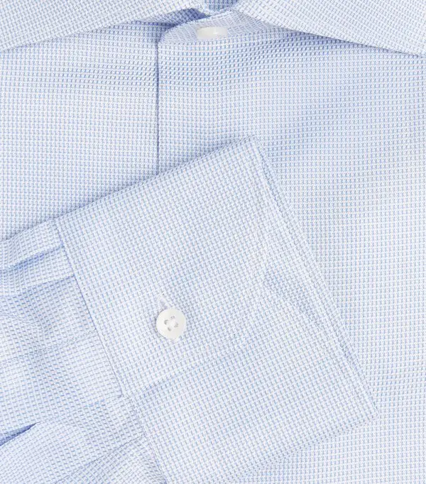 Canali Cotton Micro-pattern Shirt