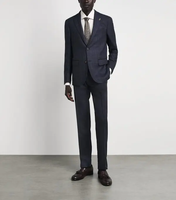 Canali Wool Slim Tailored Trousers