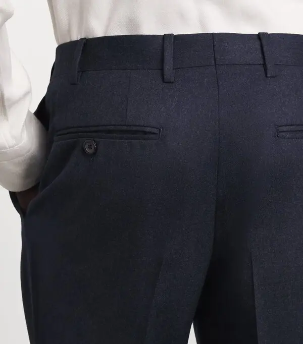Canali Wool Slim Tailored Trousers