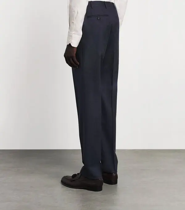 Canali Wool Slim Tailored Trousers