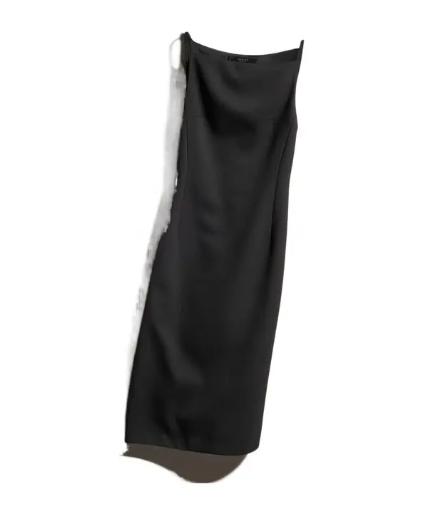 Gucci Sleeveless Square Neck Dress With Engraved Tag