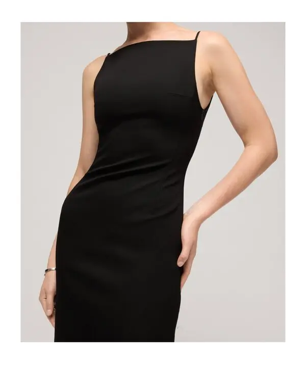Gucci Sleeveless Square Neck Dress With Engraved Tag