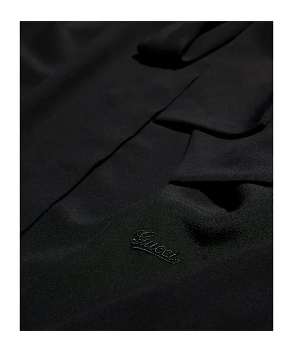 Gucci Embroidered Self-tie Bow Shirt